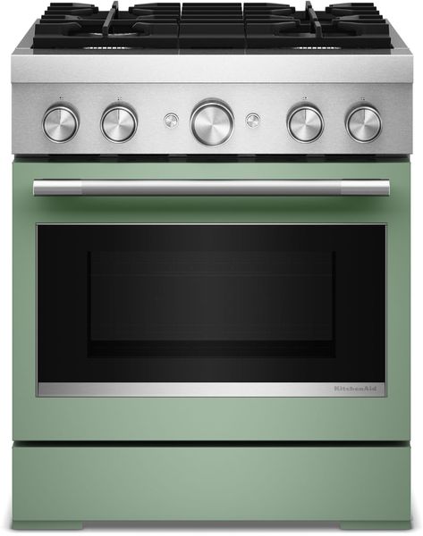 KitchenAid® Commercial Style 30" Cardamom Pro Style Dual Fuel Range ...