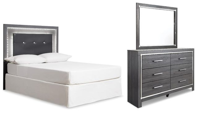 Signature Design by Ashley® Lodanna 3-Piece Gray Queen/Full Upholstered ...