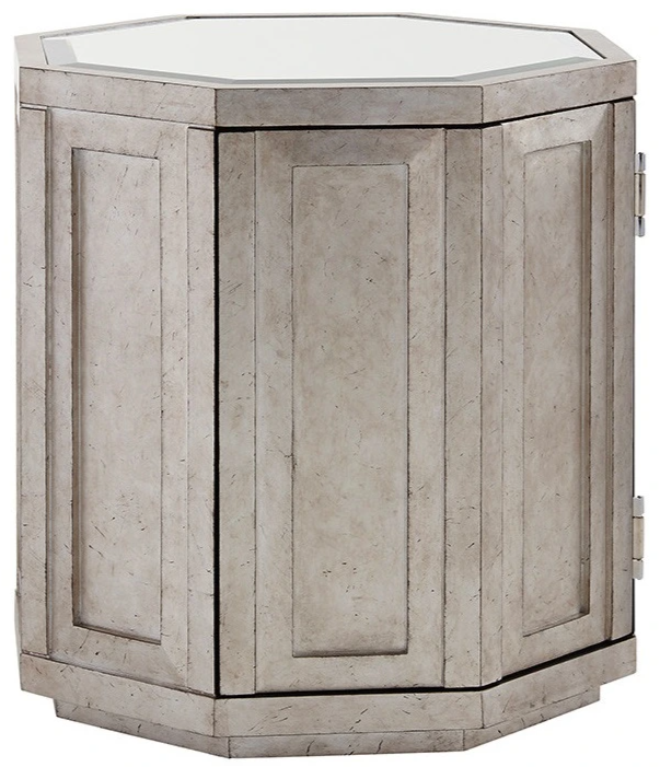 Lexington Home Ariana Rochelle Mirror Top Octagonal Storage Table with ...