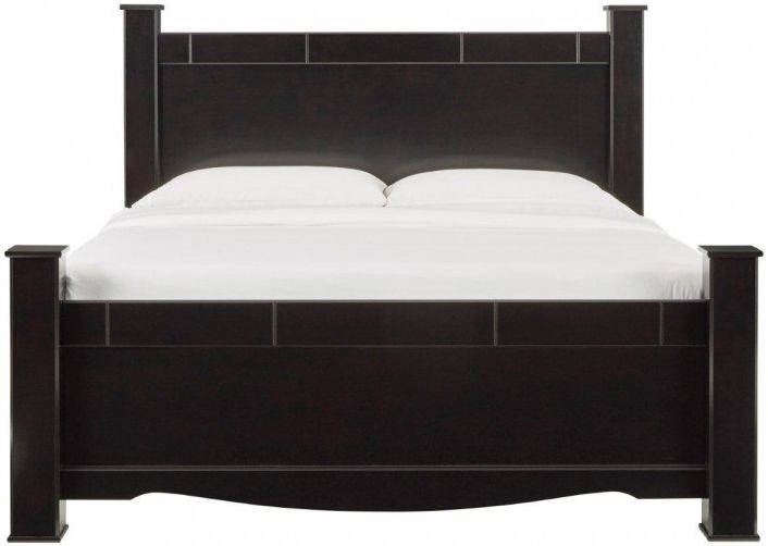 Signature Design by Ashley Mirlotown Almost Black King Poster Bed Farnham s Furniture Galleries Casper Wyoming