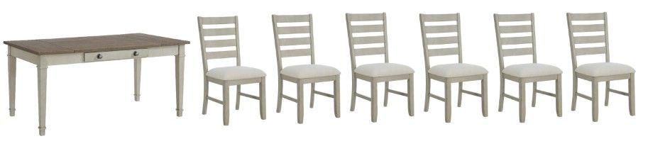Elements International Farmington 7-Piece Dining Set | Bob Mills Furniture