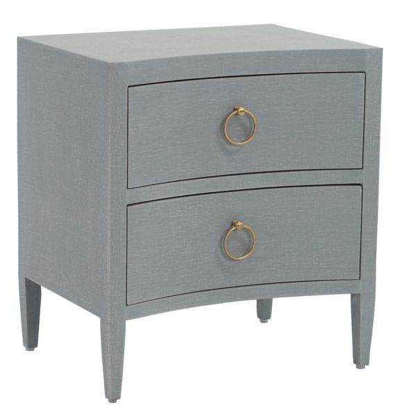 Elizabeth Ann Home Sunrise Pale Blue Linen Wrapped Nightstand ...