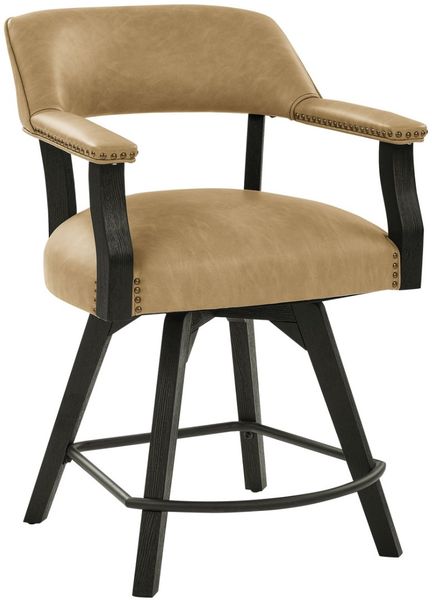 Steve Silver Co. Rylie Sand/Black Counter Captains Chair | Gardella ...