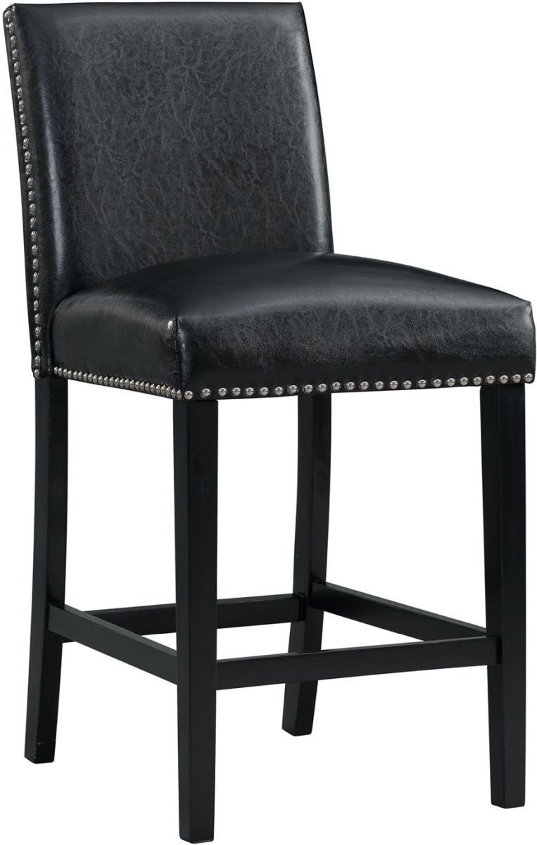 Elements International Meridian Black Counter Stool | Bob Mills Furniture