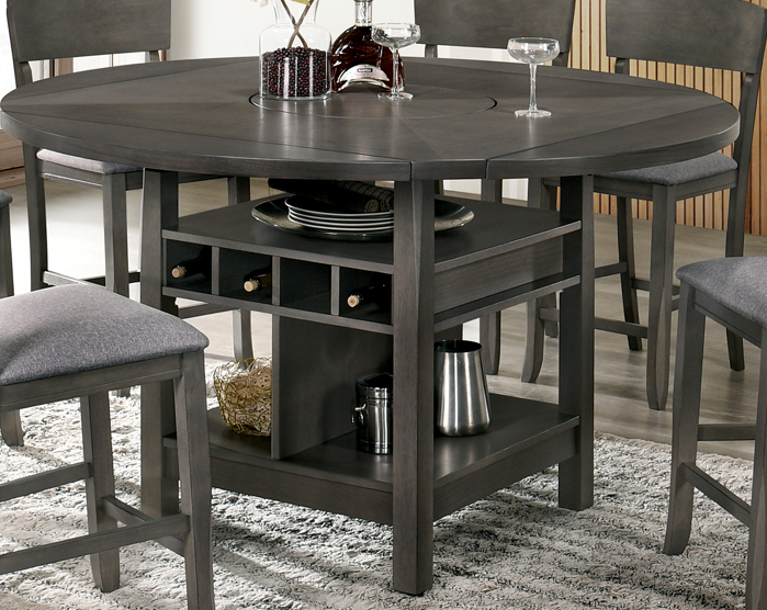 Furniture of America Stacie Gray Counter Height Dining Table Parks Home Furnishings