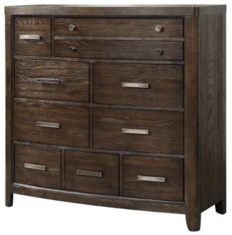 Bernards Fulton Medium Brown High Chest | Bob Mills Furniture