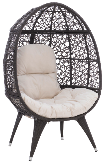 Linon Egbert Brown Natural Aluminum Synthetic Rattan Outdoor Round Chair Renn s Electronic More Selinsgrove PA