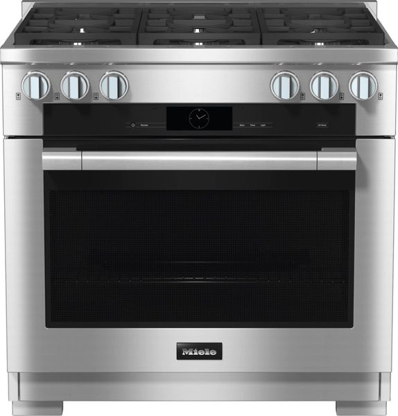 Miele 36" Natural Gas Clean Touch Steel Pro Style Dual Fuel Range ...