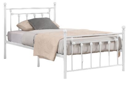 Milton Greens Stars White Twin Victorian Style Metal Platform Bed ...