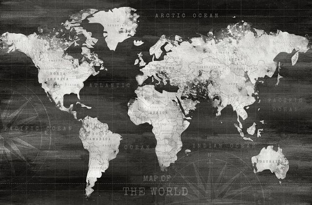 Classy Art Industrial World Map by Natalie Carpentieri Wall Art ...