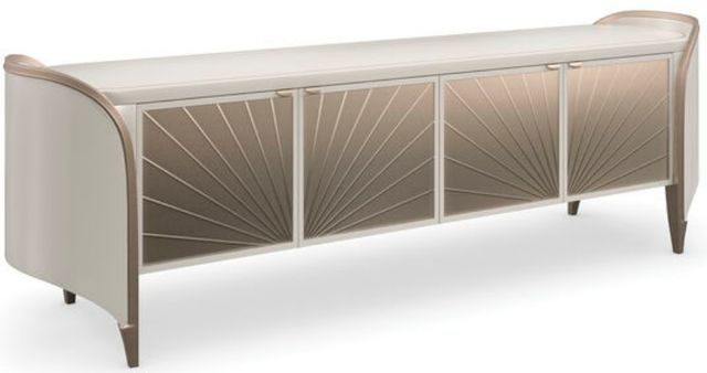 Caracole® Valentina Golden Shimmer/Matte Pearl Media Console | Marshall's Home Living | Kelowna, BC