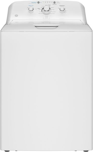 GE® 4 Cu. Ft White Agitator Top Load Washer with Stainless Steel Basket ...