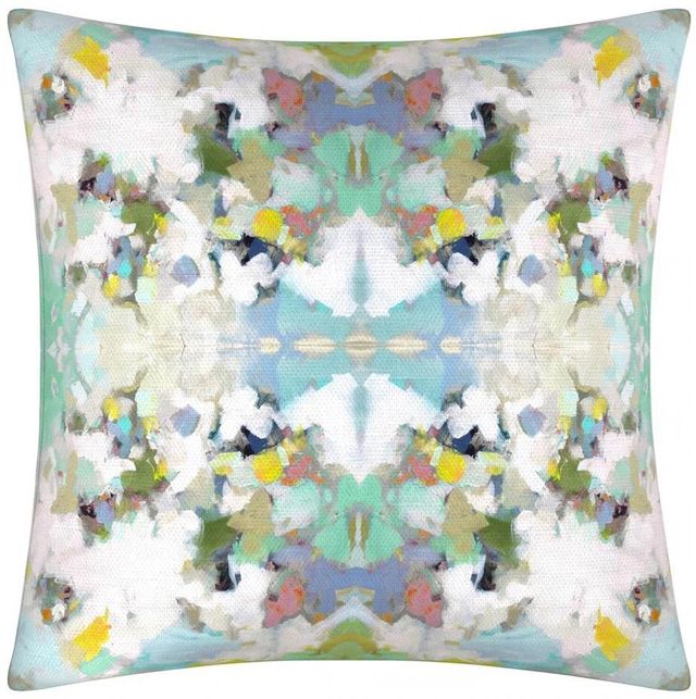 Laura Park Designs Lady Bird Blue/White 22" x 22" Pillow | Miskelly ...