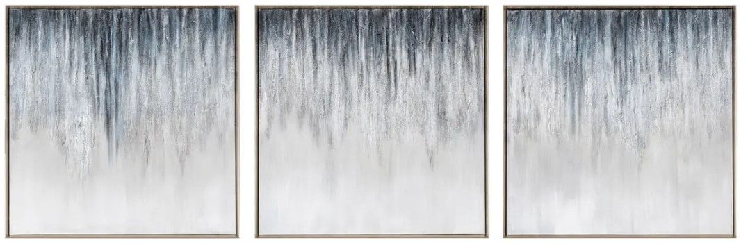 Crestview Collection Triple Threat 3-Piece Blue Wall Art Set | Big ...