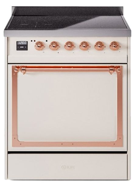 Ilve® Nostalgie II Noblesse 30'' Antique White Pro Style Induction ...