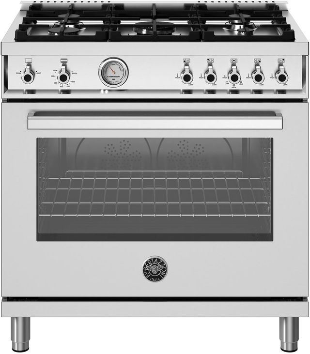 Bertazzoni Professional Series 36" Fingerprint Resistant Stainless ...
