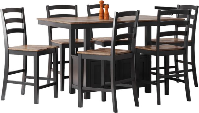 Signature Design by Ashley® Wildenauer 7-Piece Brown/Black Counter ...