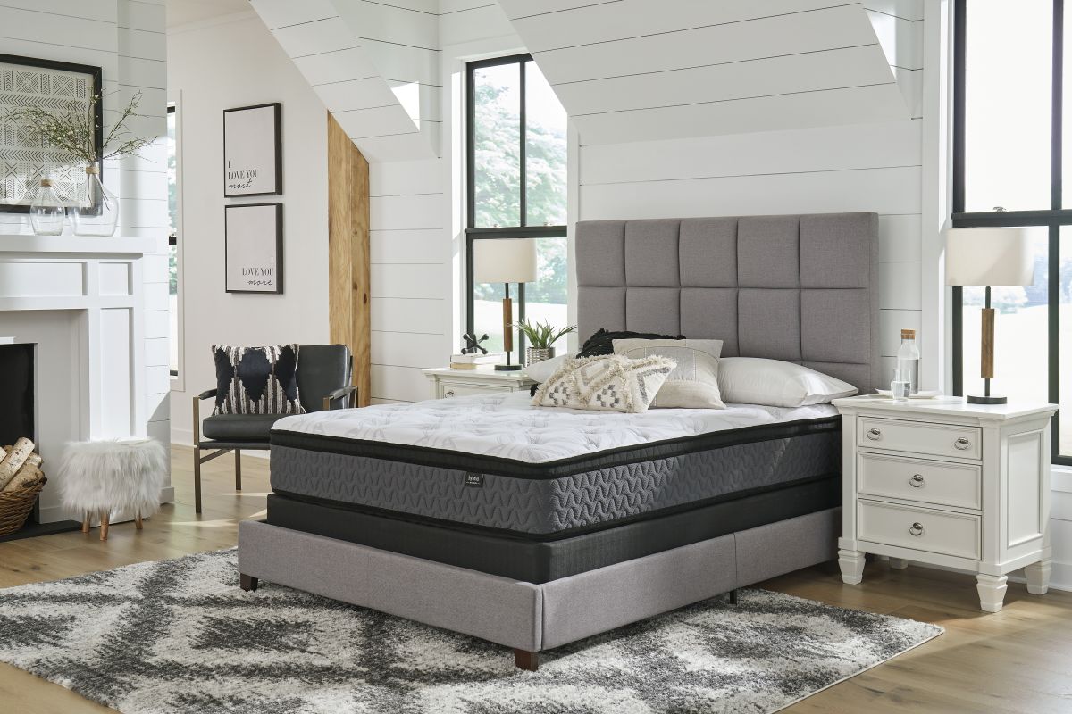 Sierra Sleep by Ashley 12 Hybrid Medium Euro Top Full Mattress in a Box Hard Hat Furniture Appliance Price UT