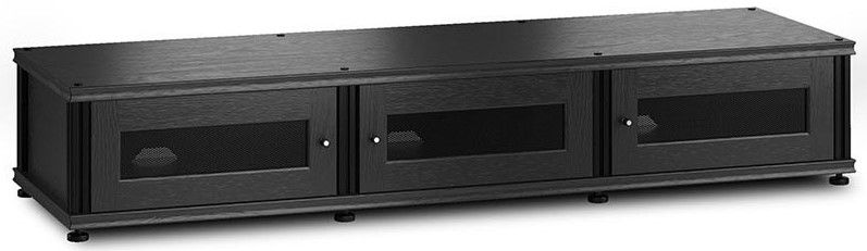 Salamander Designs® Synergy System Black Oak 3-Door AV Cabinet with ...