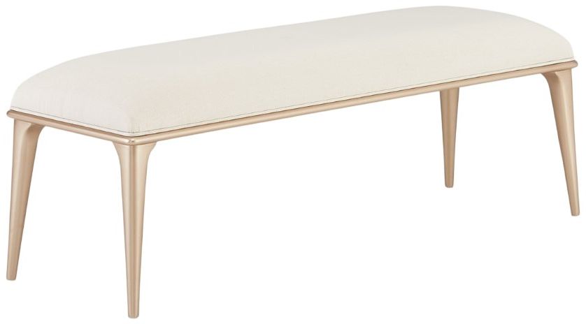 Michael Amini® La Rachelle Beige/Medium Champagne Bench | Darvin ...