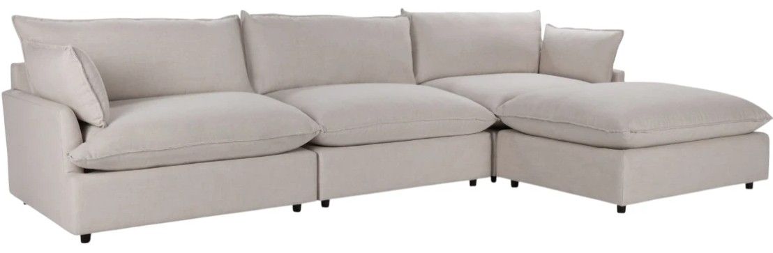 Classic Home Caplan 4-Piece Flax Modular Dawn Sectional | Lacks ...