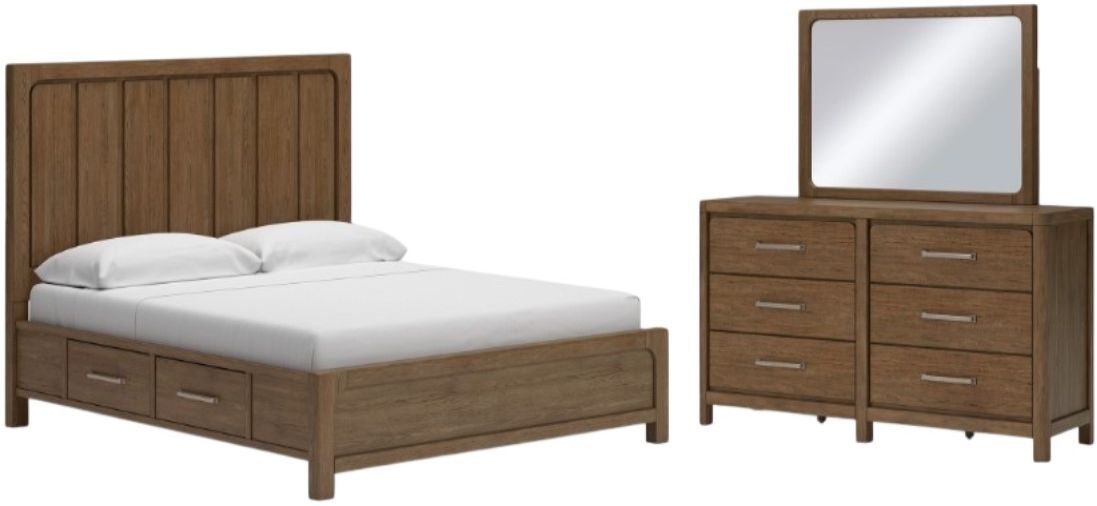 Signature Design by Ashley® Cabalynn 3-Piece Light Brown King Panel ...