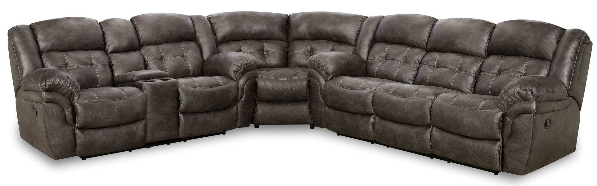 HomeStretch Super-Wedge Reclining Sectional | Miskelly Furniture