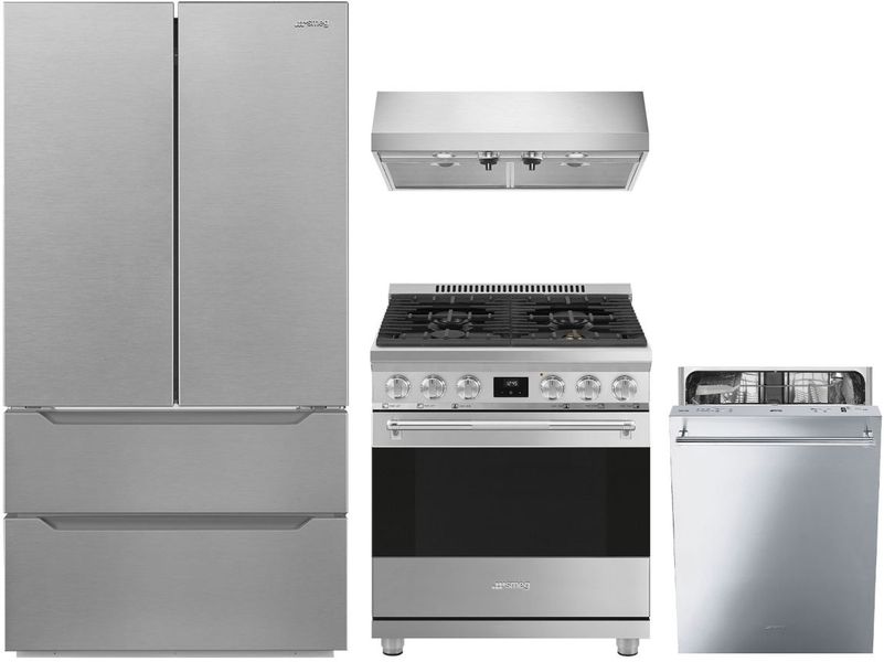 Smeg 4 Piece Stainless Steel Kitchen Package | Albert Lee | Seattle ...