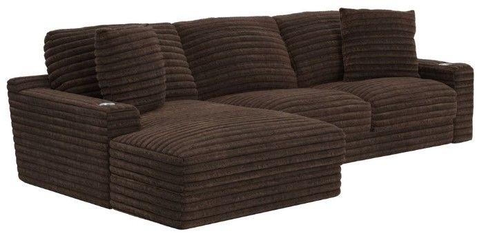 Jackson Furniture Comfrey 2-Piece Chocolate Left-Arm Facing Sofa ...