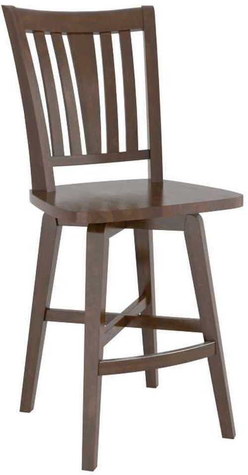 Canadel® Canadel Cognac Washed Wood Fixed Stool | Laverty's Home ...