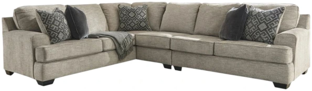 Signature Design by Ashley® Bovarian 3-Piece Stone L-Shape Sectional ...