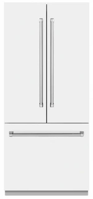 ZLINE 36" 19.6 Cu. Ft. White Matte Built-In French Door Refrigerator ...