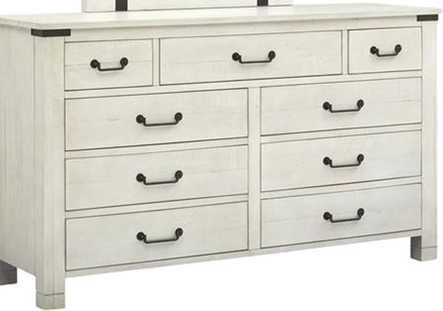 Magnussen Home® Chesters Mill Alabaster/Aged Iron Drawer Dresser ...