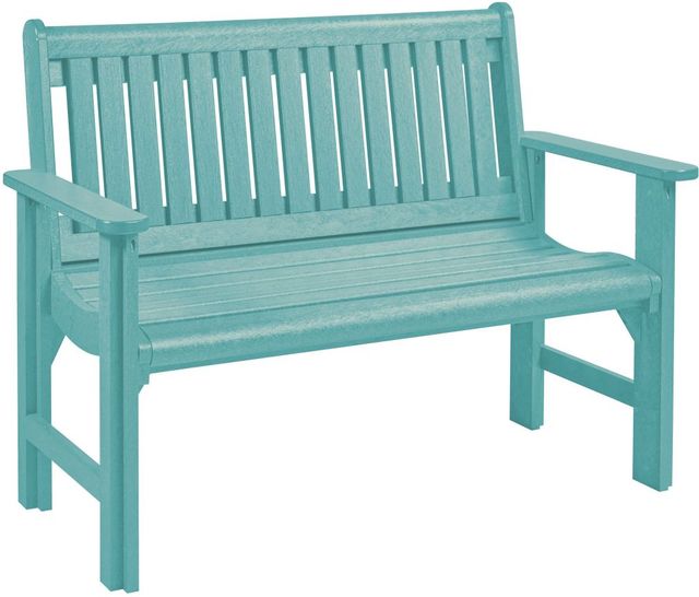 C.R. Plastics Generation Line Turquoise Garden Bench | Bush Furniture