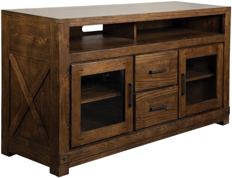 Riverside Furniture Windridge Sagamore Burnished Ash TV Console | L&L ...