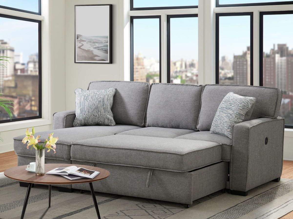 Porter Grey Storage Chofa | Bob Mills Furniture