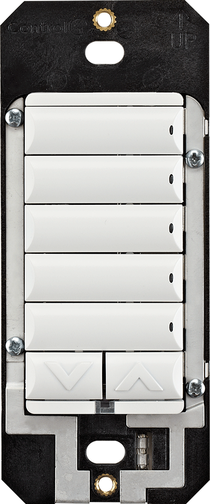 Control4® 120V/277V Snow White Configurable Keypad | Steiner's Audio Video