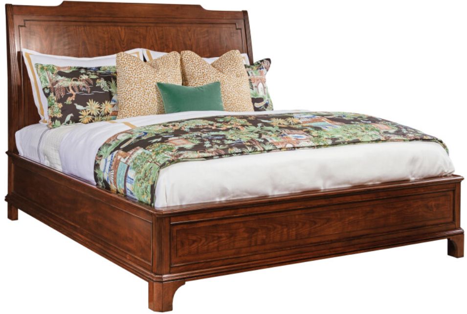 American Drew® Addison Helmuth Cherry/Walnut Queen Sleigh Bed | Bob Mills Furniture