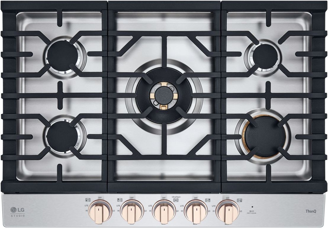 LG Studio 30 Essence White Gas Cooktop