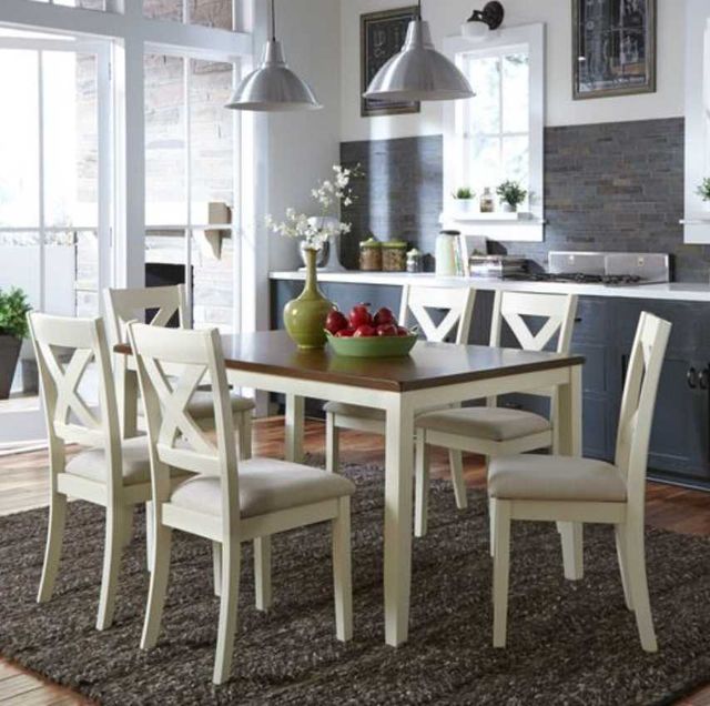 Liberty Furniture Thornton 7-Piece Two-Tone Rectangular Table Set | Van ...