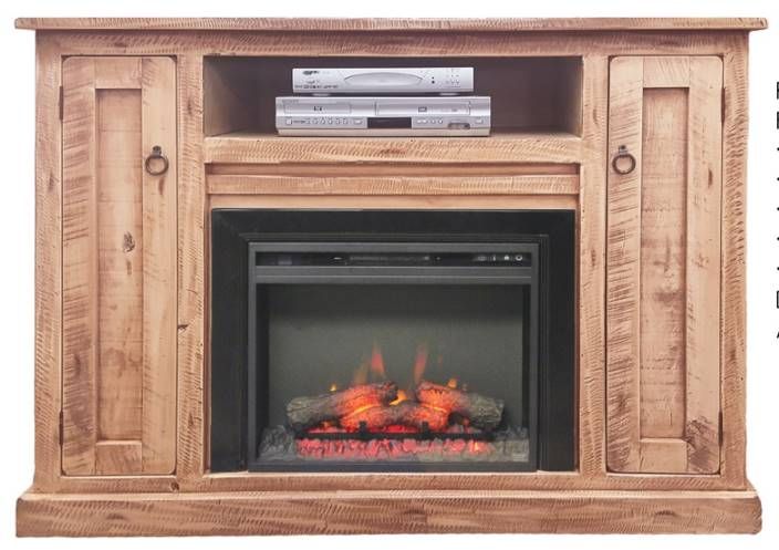 American Heartland Manufacturing Rustic Tall Fireplace TV Stand ...