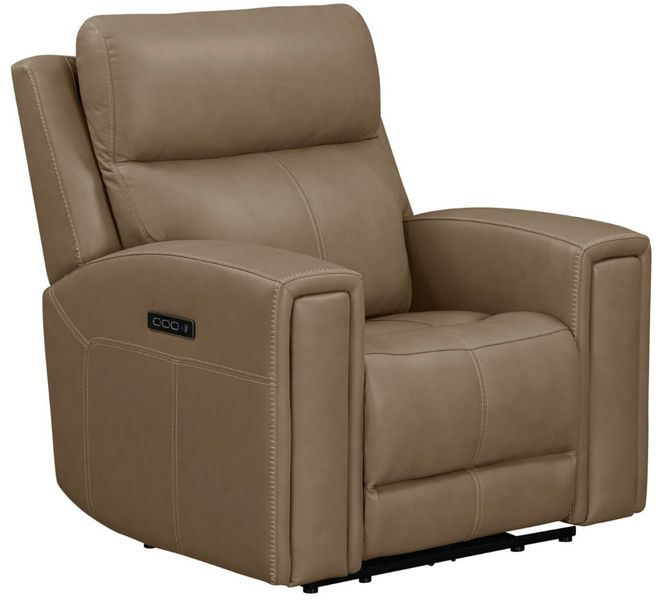 Liberty Furniture Camden Aline Toast Leather Power Recliner | Mueller ...