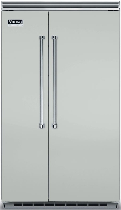 Viking 5 Series 48 in. 29.1 Cu. Ft. Arctic Grey Built In Side by Side Refrigerator Gil s Appliances Bristol and Middletown RI