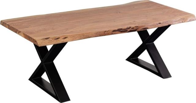 Porter International Designs Manzanita Natural Coffee Table with Black ...