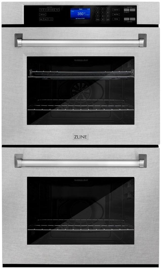 ZLINE 30" DuraSnow® Stainless Steel Double Electric Wall Oven | SND ...