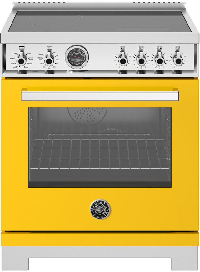 Bertazzoni Professional Series 30" Giallo Freestanding Induction Range ...