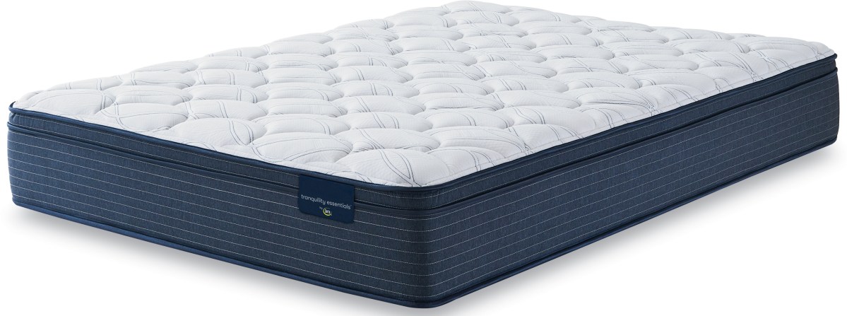 Serta Tranquility Essentials Serene Sanctuary Wrapped Coil Plush Euro Top Mattress Richards Bedding Appliance Showcase