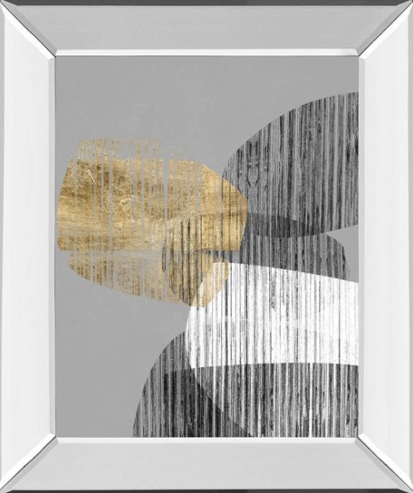 Classy Art Adjacent Shapes I by Jennifer Goldberger Mirrored Frame Wall ...