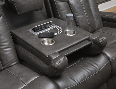 Signature Design by Ashley Turbulance Quarry Power Recliner Sofa Furniture Gallery