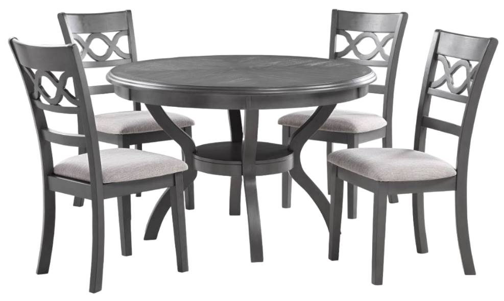 New Classic Home Furnishings Cori 5 Piece Gray Round Dining Set Antioch CA